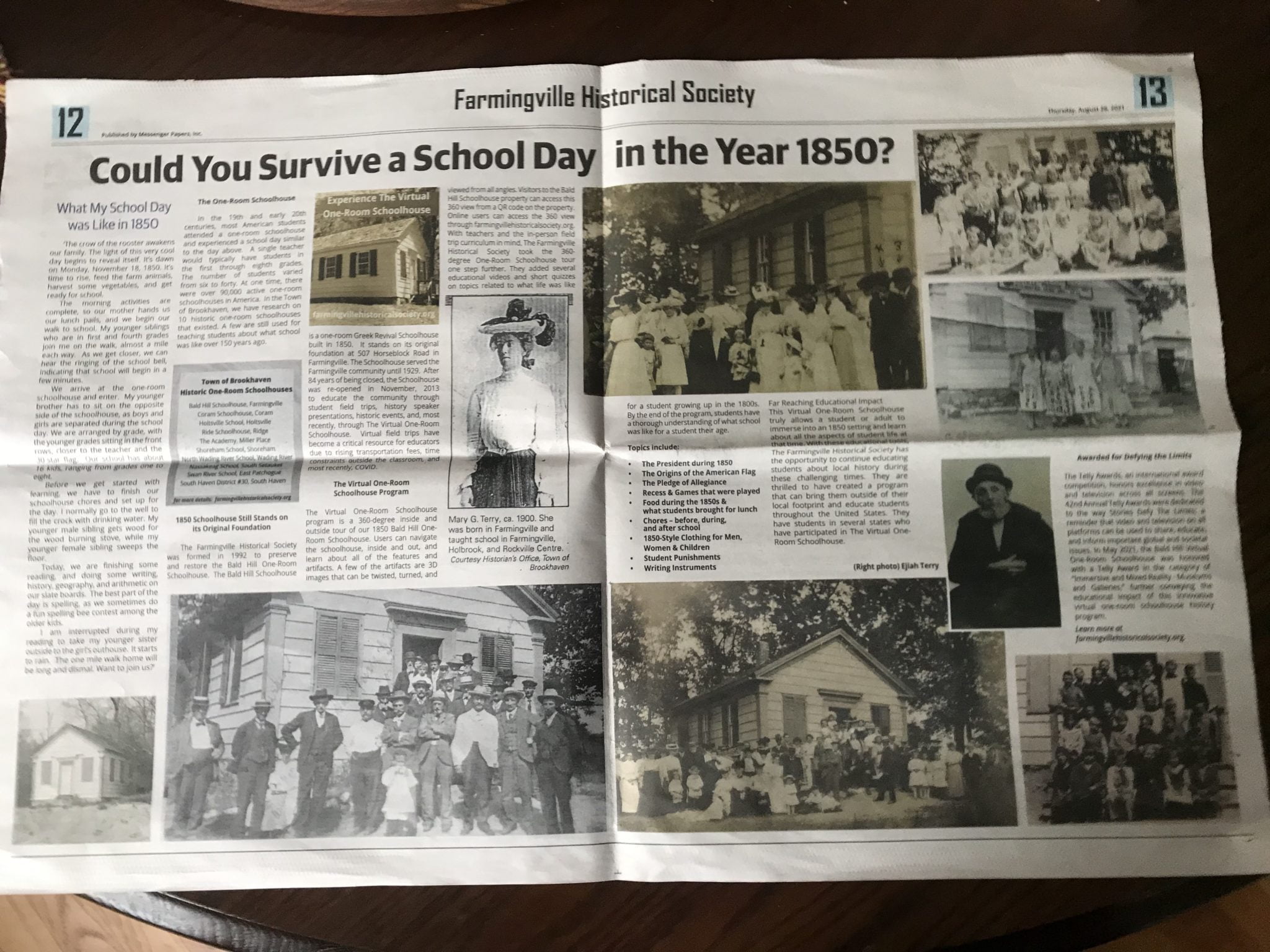 Could You Survive a School Day in the Year 1850? – Farmingville ...